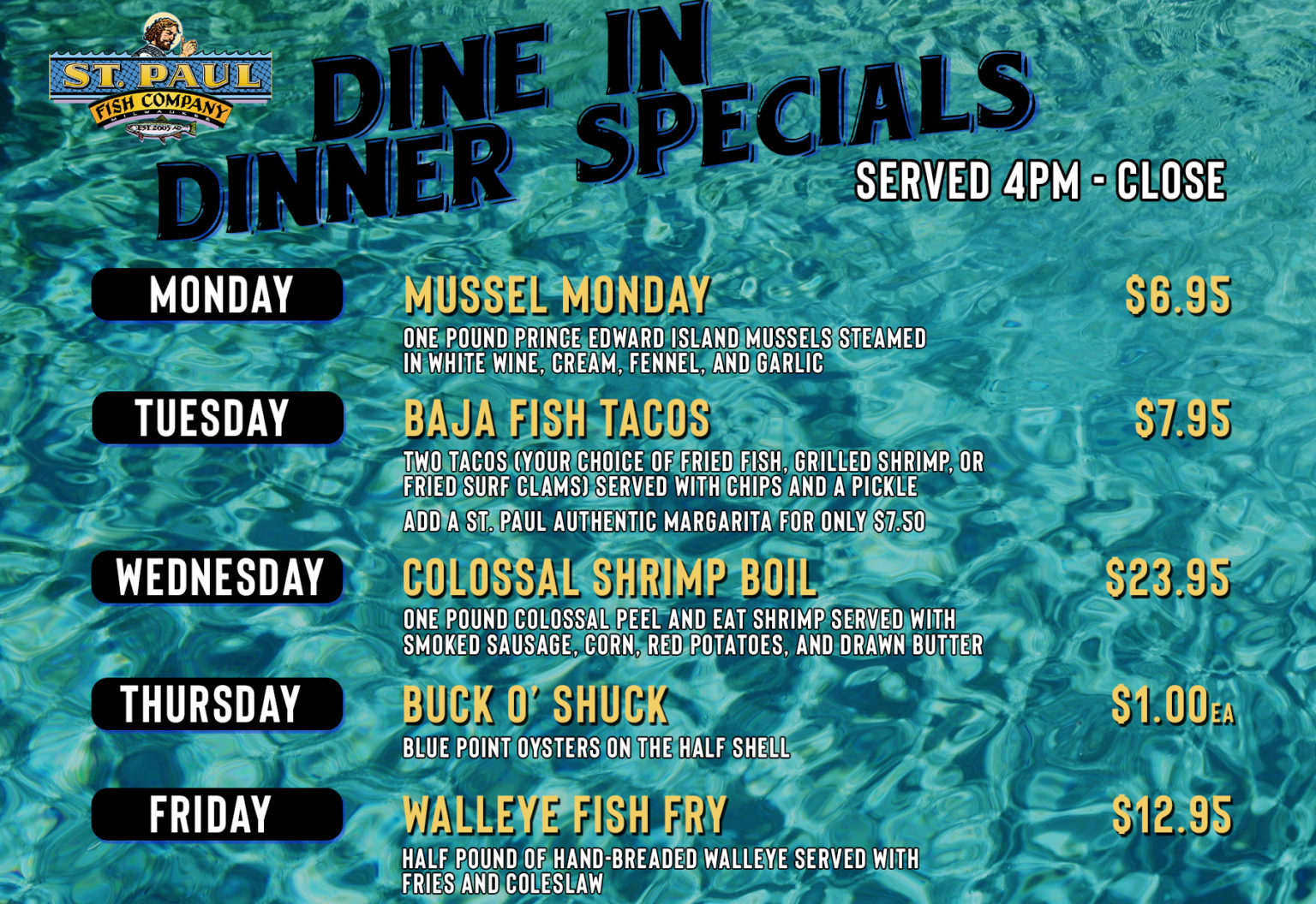 St. Paul Fish Company | Public Market Menu - Milwaukee | Fresh Fish